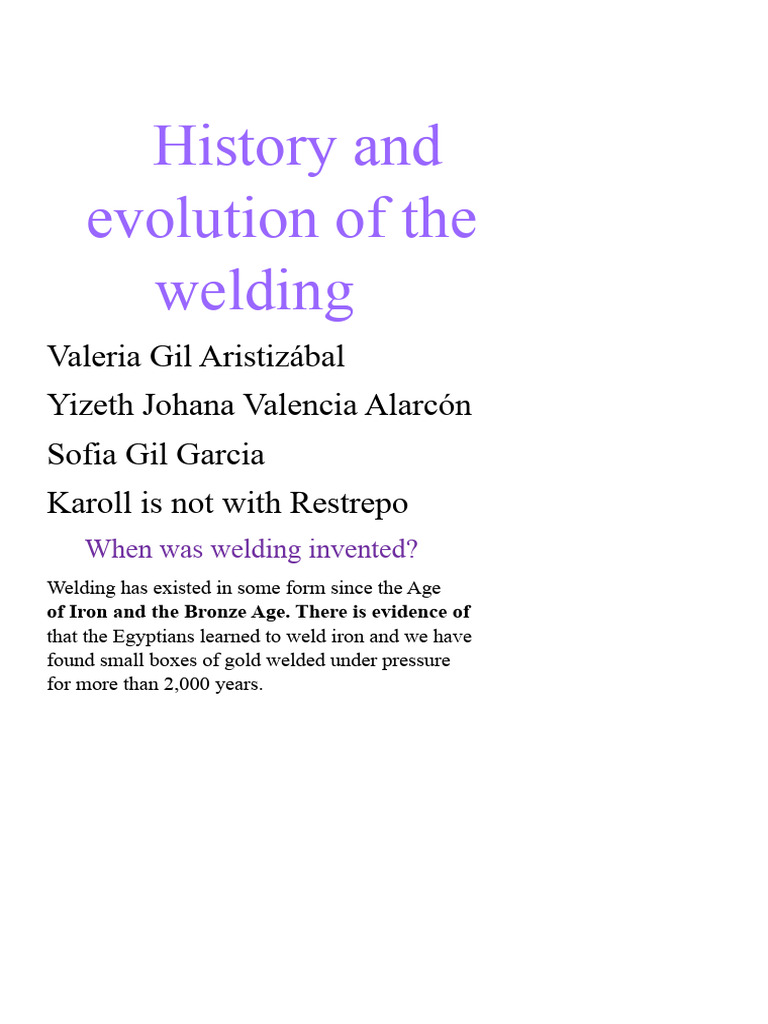 History and Evolution of Welding | PDF | Welding | Construction