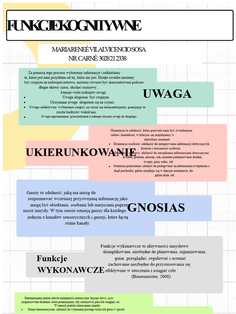 Funkcje Poznawcze | PDF