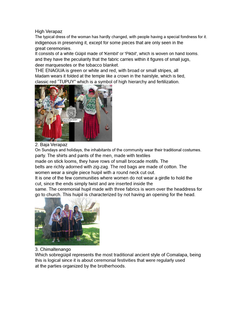 Traditional Clothing of Guatemala | PDF | Aesthetics | Clothing