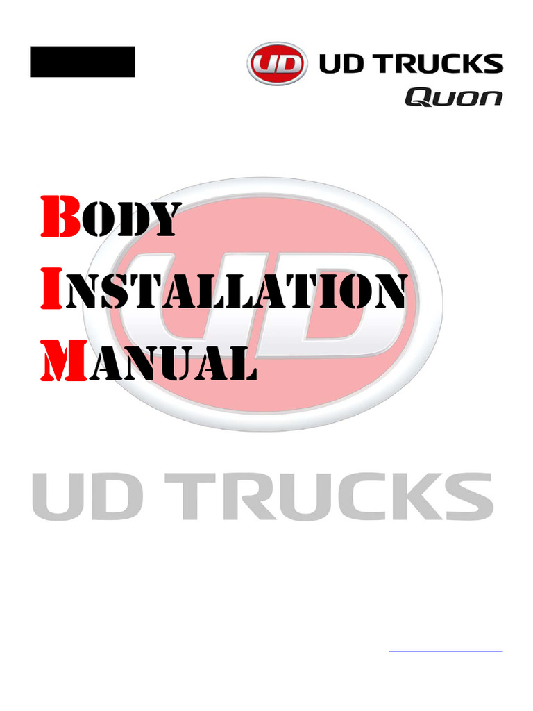 UD Truck Quon GKB - CWB - GWB Body Installation Manual | PDF | Axle | Trailer (Vehicle)