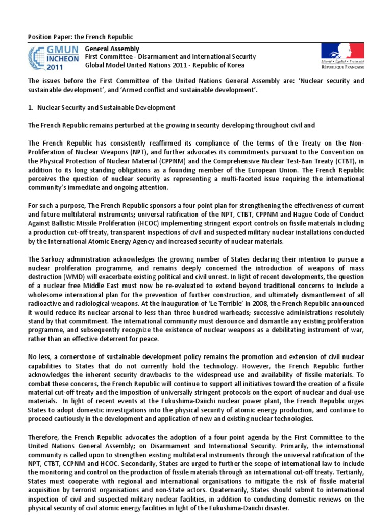 Example Pospap | PDF | Nuclear Weapons | Nuclear Proliferation