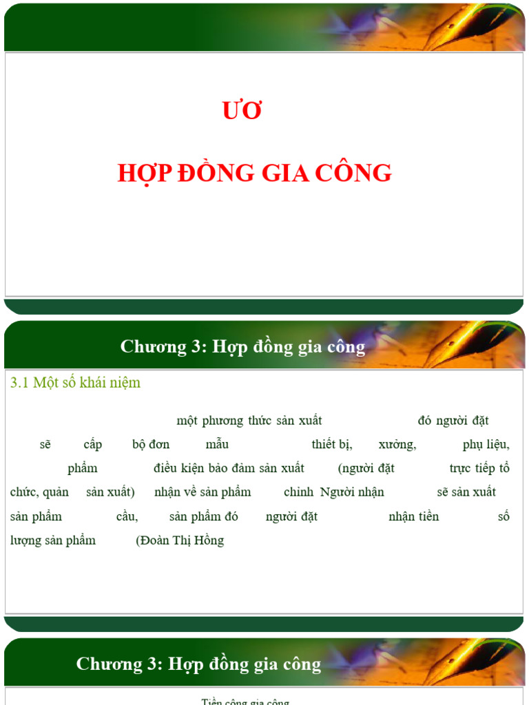 Chuong 3. Hop Dong Gia Cong | PDF