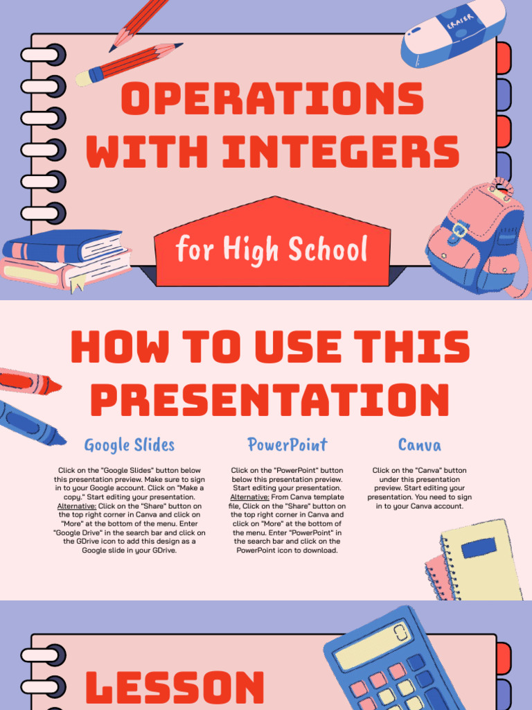 Integer Operations for High School | PDF | Multiplication | Arithmetic