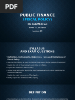 Public Finance Notes (Lecture 1) | PDF | Public Finance | Economics