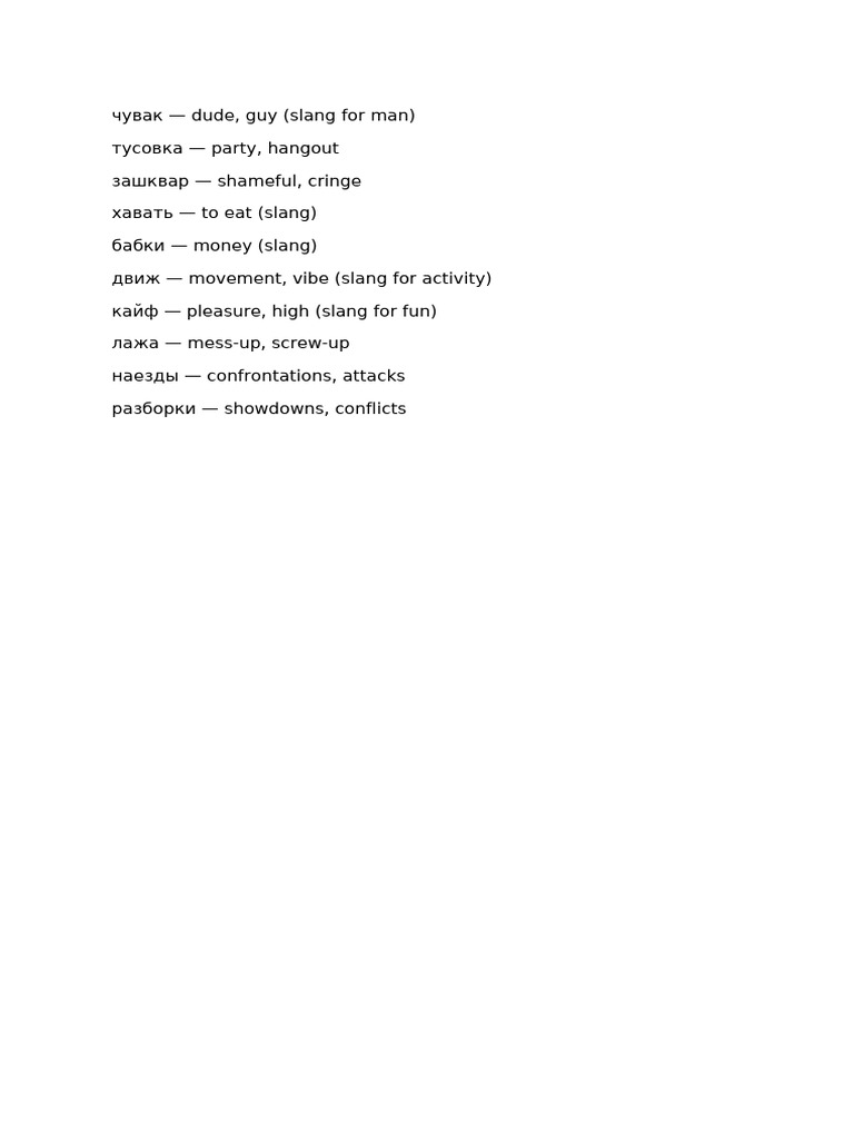Russian Slang Dictionary Fixed | PDF