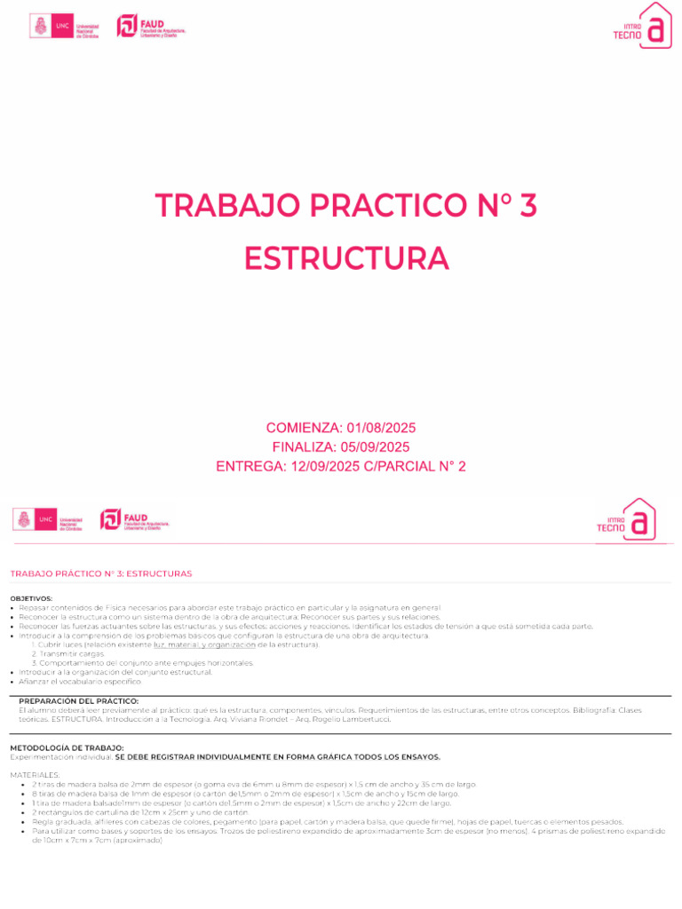 6 TP3 Estructuras 1° y 2° Parte | PDF
