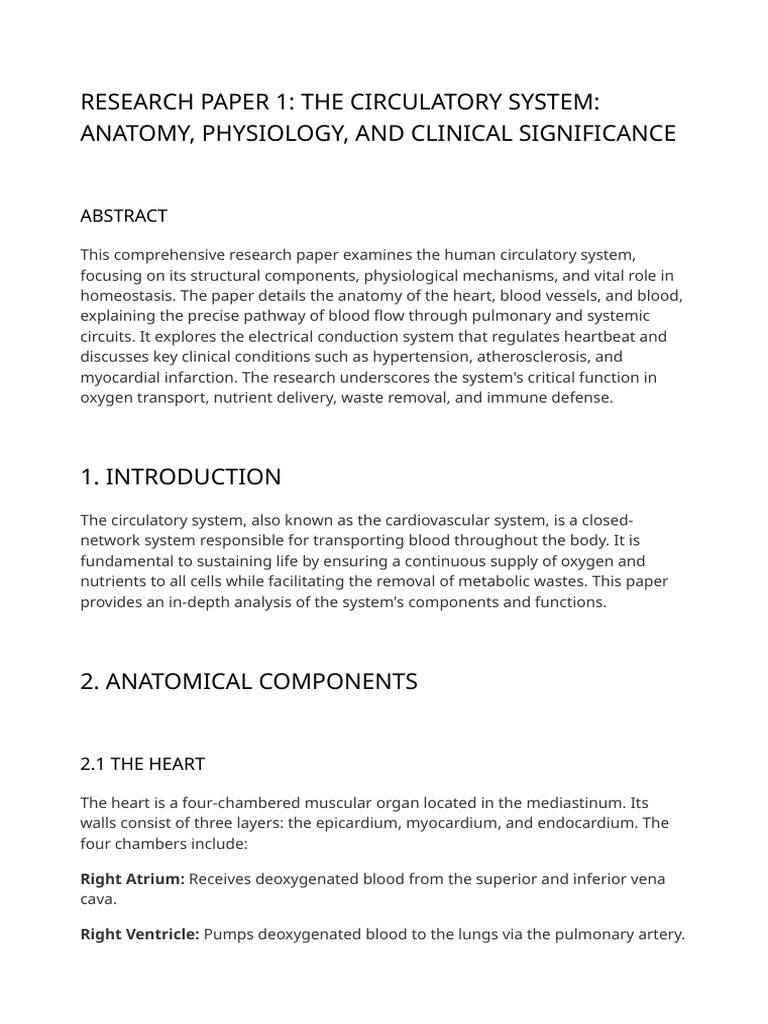 Human Body Systems Overview | PDF | Circulatory System | Heart