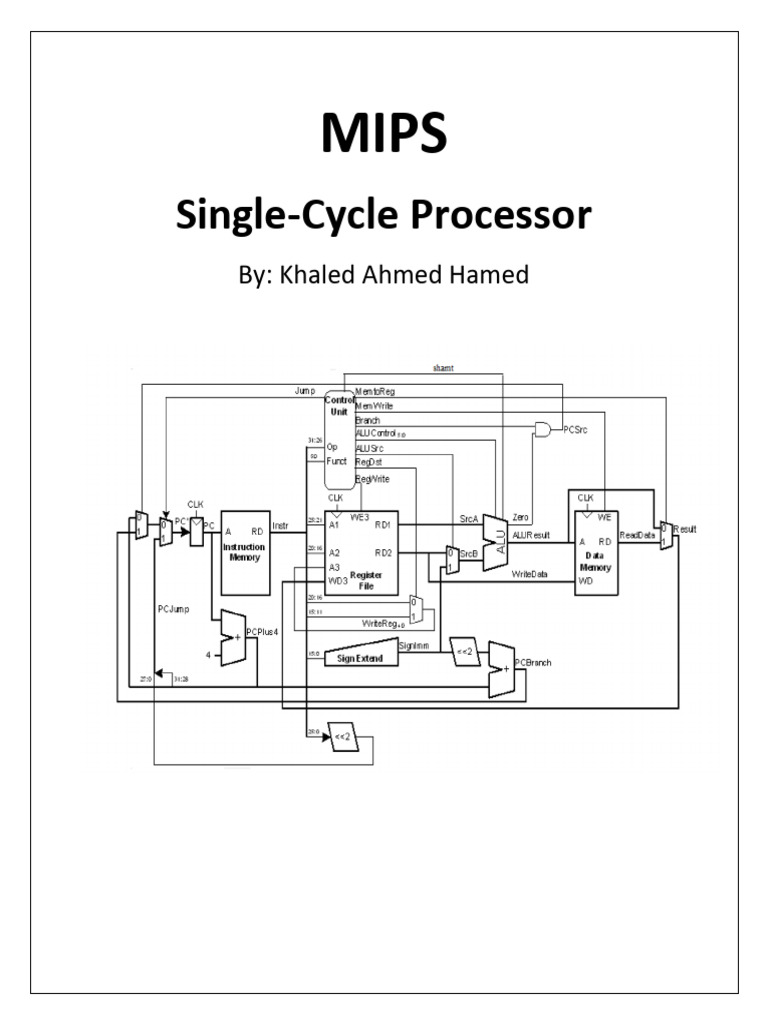 MIPS Single-Cycle Processor 2 | PDF | Central Processing Unit | Computer Program
