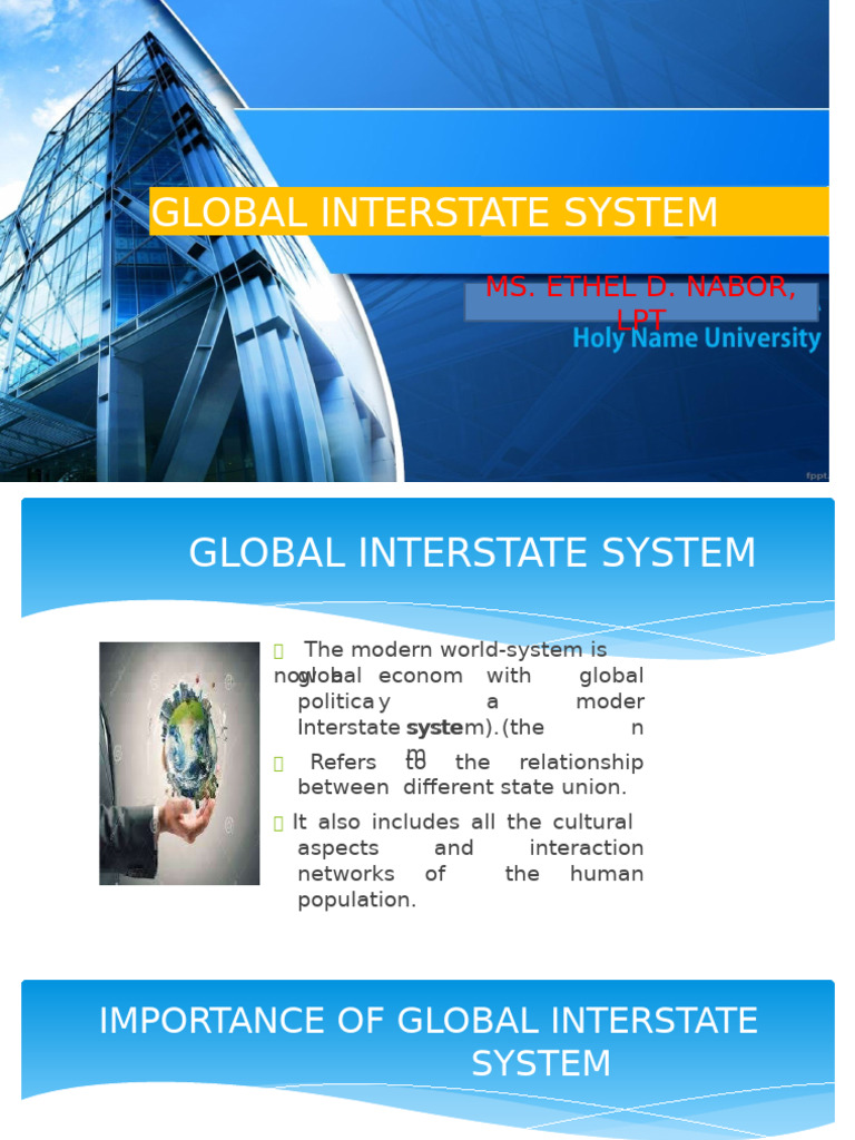 Lesson 6.the Global Interstate System | PDF | World Systems Theory ...