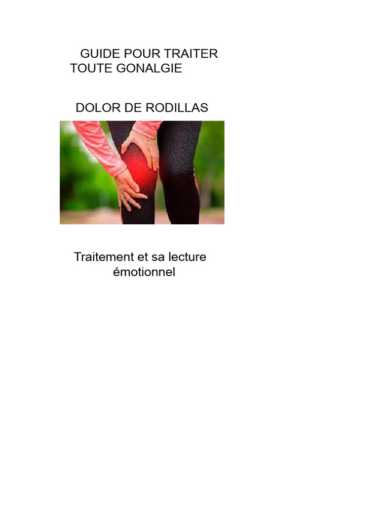 Traitement de la gonalgie par acupuncture | PDF | Genou | Douleur