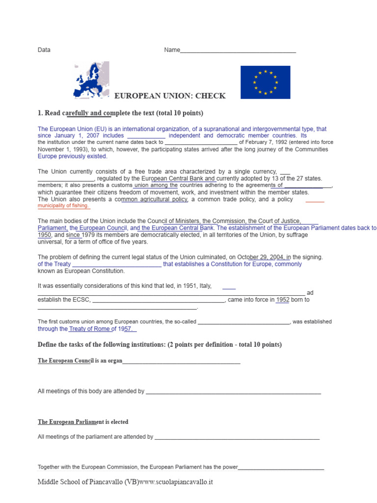 European Union Overview and Institutions | PDF | European Union | World ...