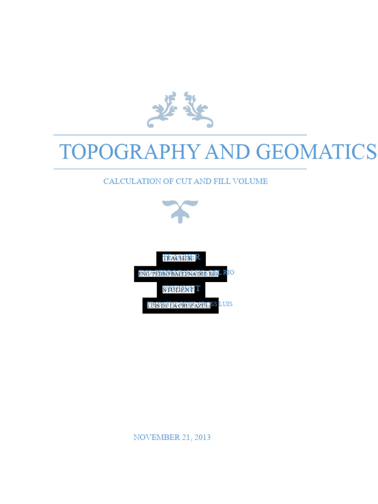 Calculation of Cut and Fill Volumes | PDF | Area | Accuracy And Precision