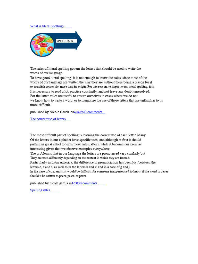 6 What Is Literal Spelling | PDF | Spelling | Word