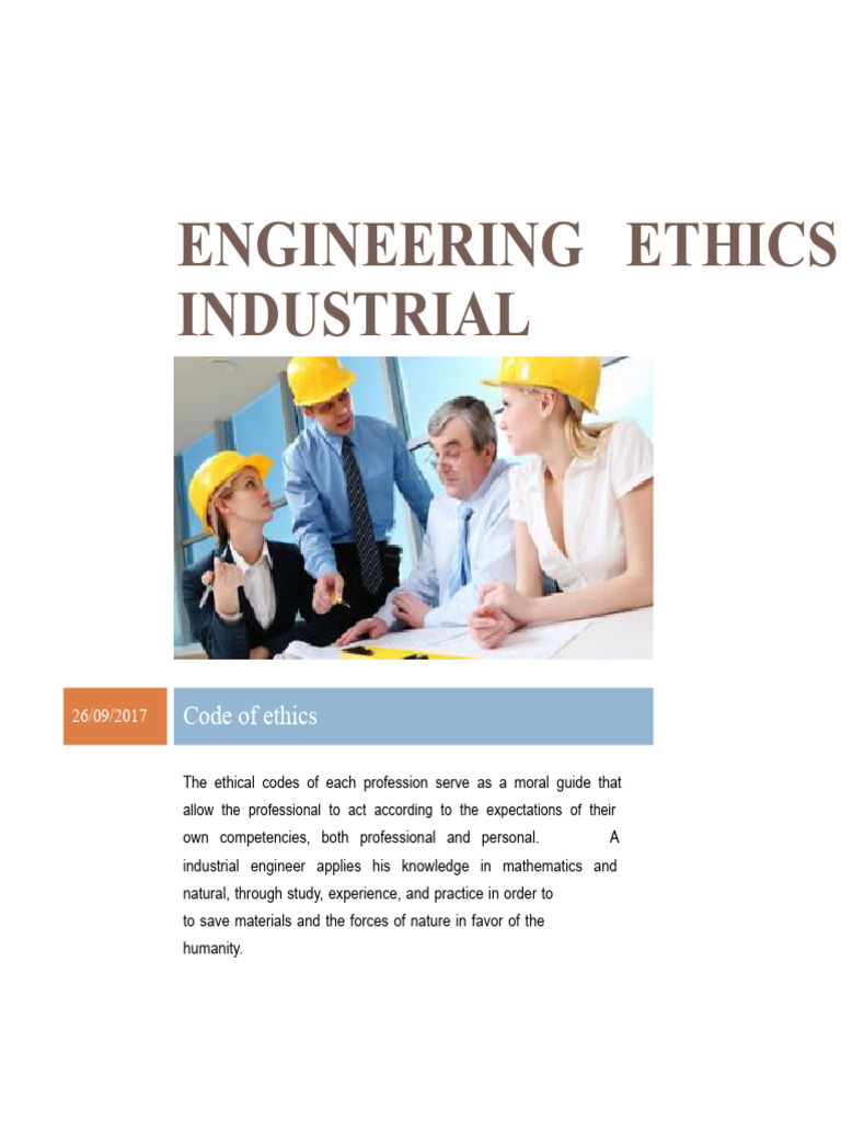 Industrial Engineering Ethics | PDF | Profession | Engineer