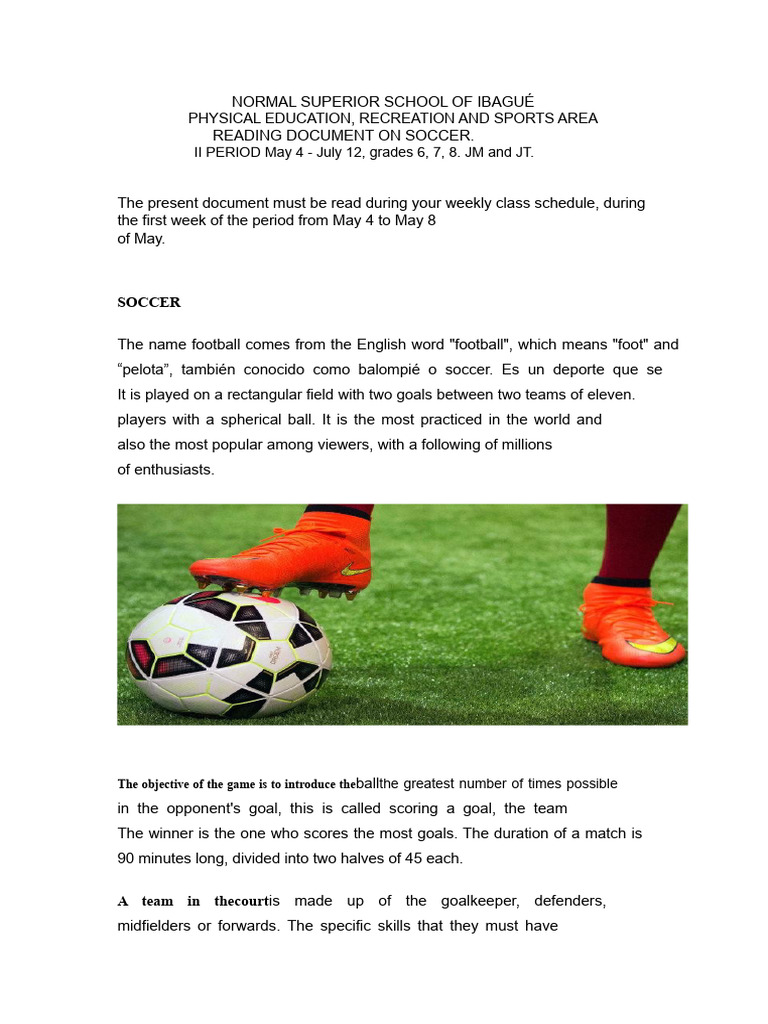 Understanding Soccer Basics and History | PDF | Association Football ...