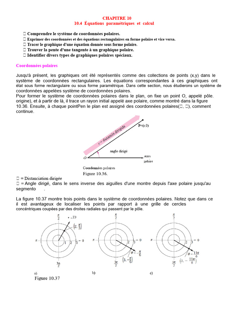 Équations et graphiques en coordonnées polaires | PDF | Géométrie ...
