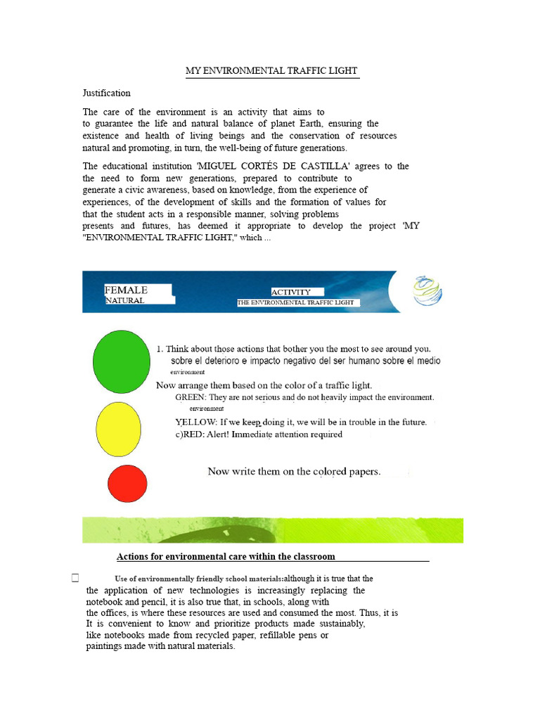 My Environmental Traffic Light | PDF