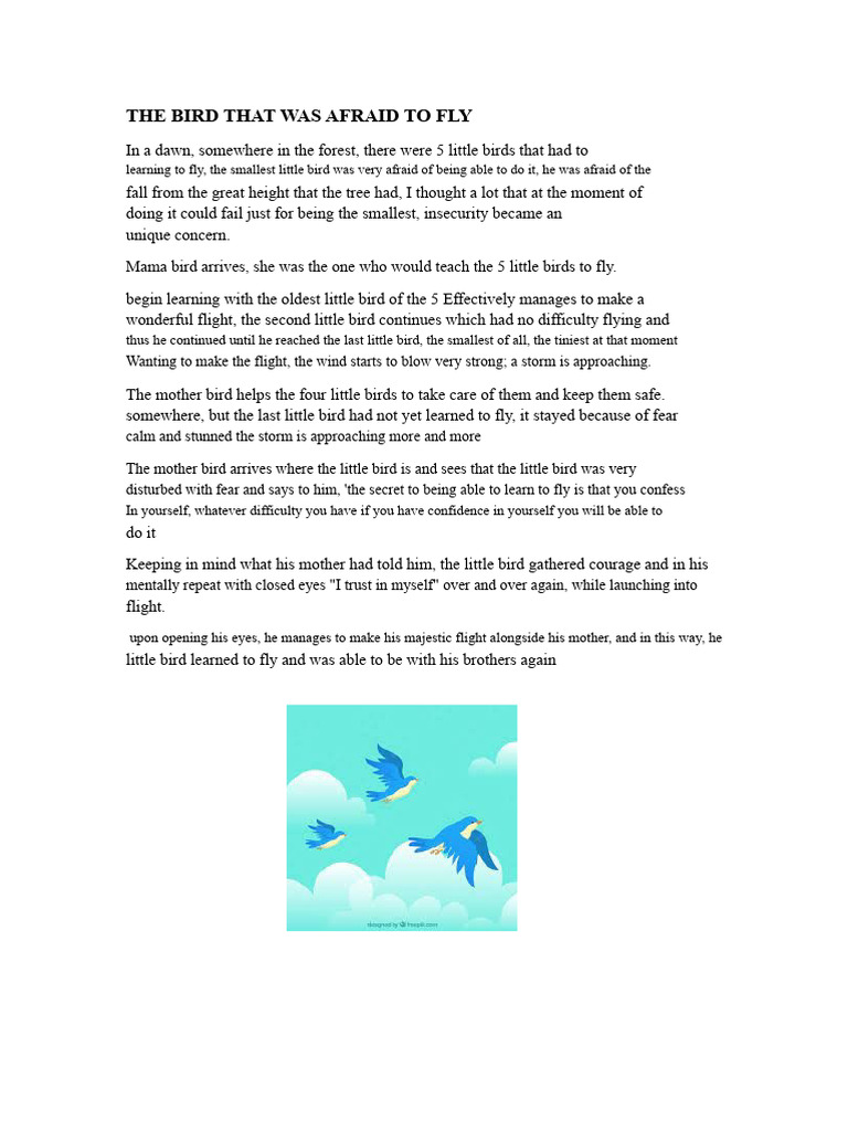 The Bird That Was Afraid of Flying | PDF