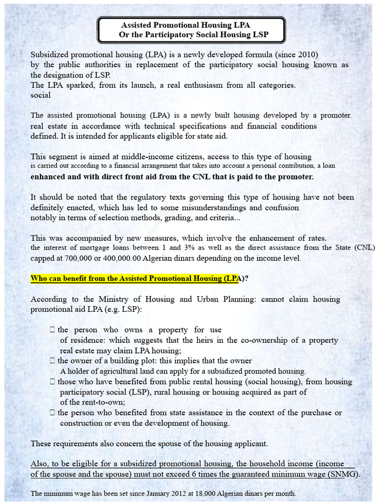 Everything You Need To Know About Housing Promotional Housing Aid (LPA ...