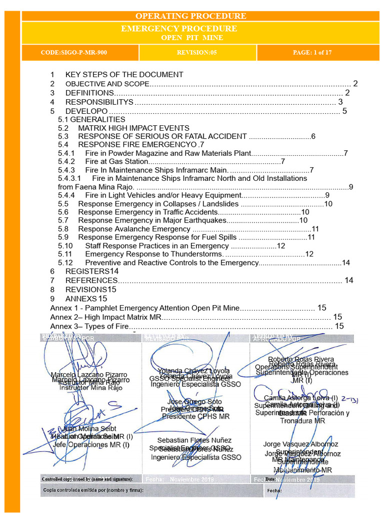 Emergency Procedures for Open Pit Mine | PDF | Emergency | Road