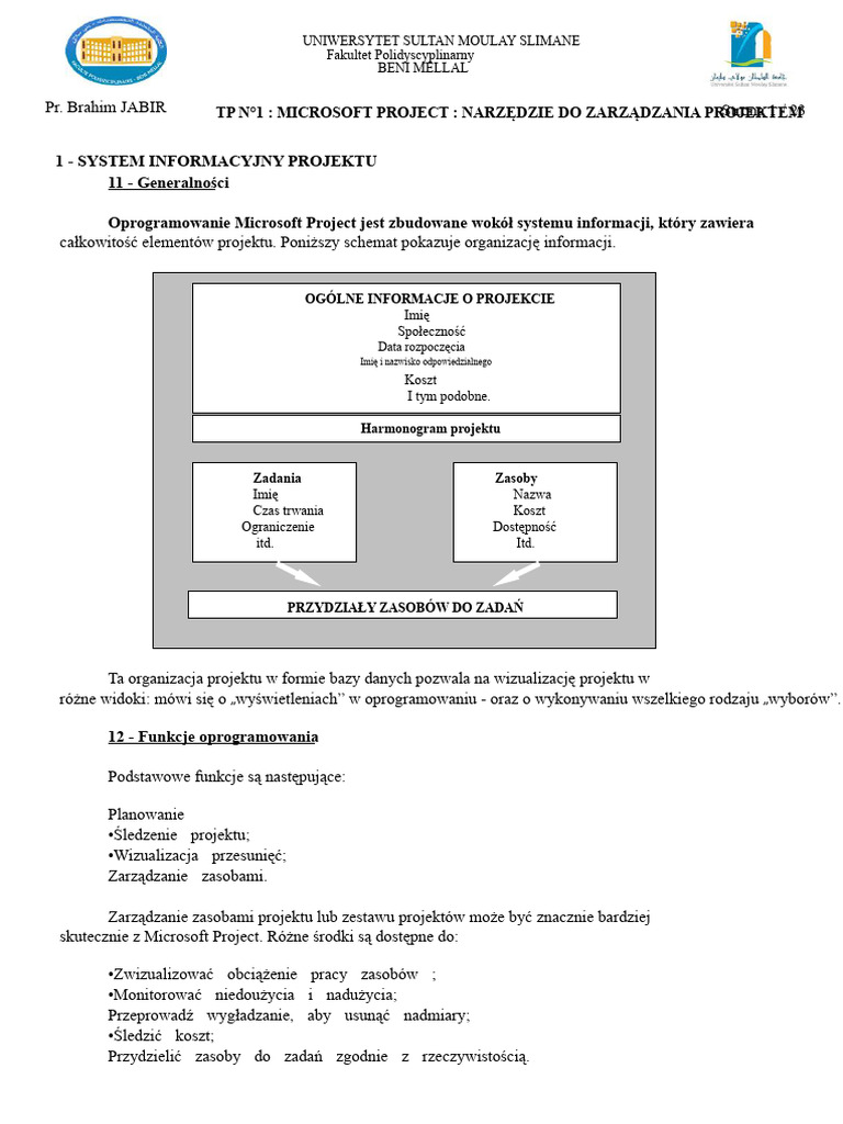 TP NR 1 Microsoft Project | PDF
