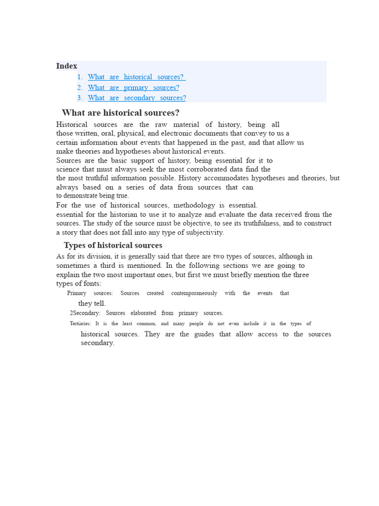 What Are Historical Sources? | PDF | Methodology | Liberal Arts Education