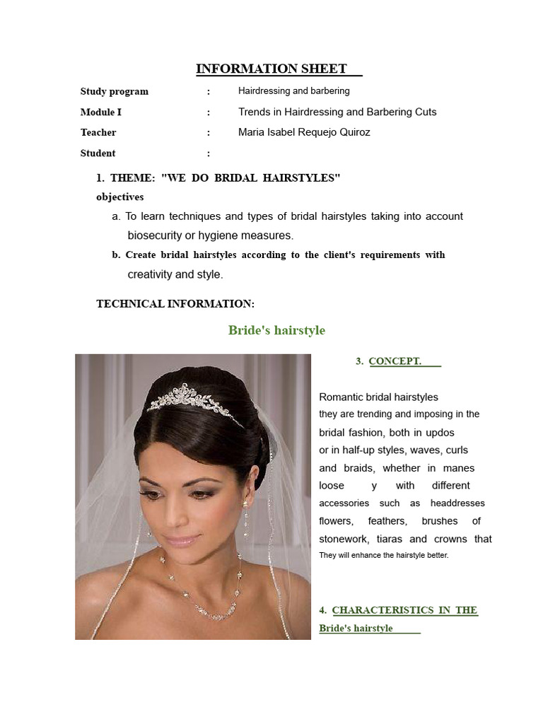 Bridal Hairstyle Techniques Guide | PDF | Hairstyle | Fashion