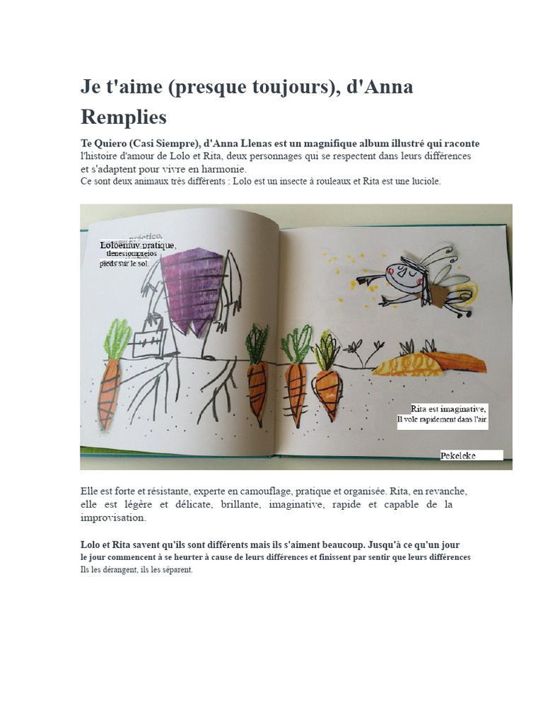 Je T'aime (Presque Toujours), D'anna Llenas | PDF
