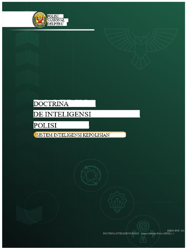 Doktrin Intelijen Polisi Peru 2021 | PDF