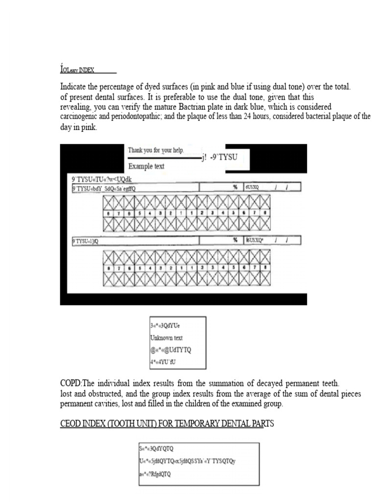 O'Leary Plaque Index Overview | PDF | Human Tooth | Tooth Enamel