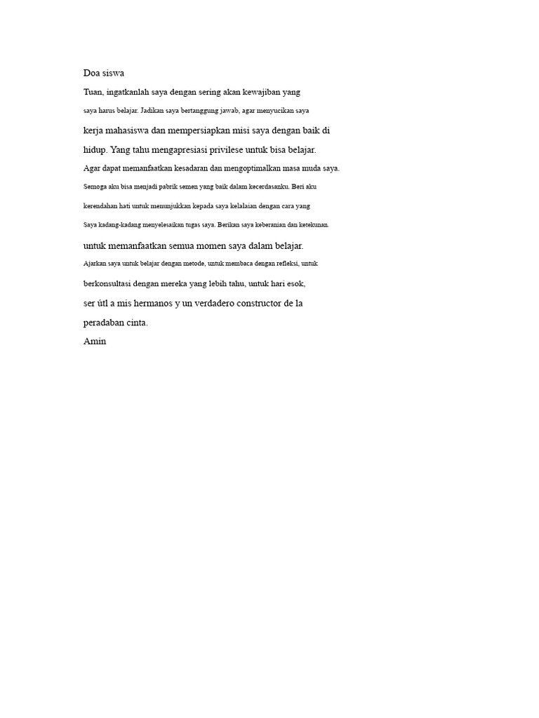Doa Pelajar | PDF
