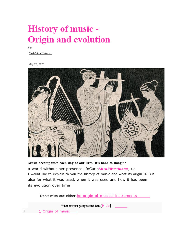 Evolution of Music Through History | PDF | Musical Instruments | Songs