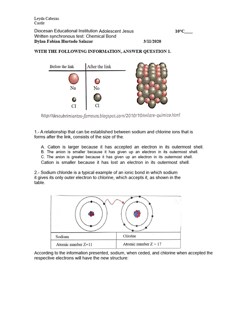 CHEMICAL_BONDS_TEST_10o_2natzNG_shJ0xps-converted (1) | PDF | Ion ...