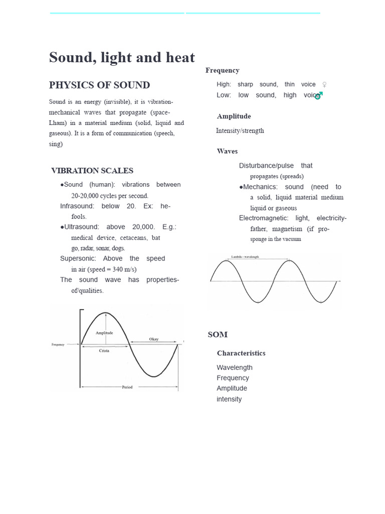 Understanding Sound, Light, and Heat | PDF | Sound | Light
