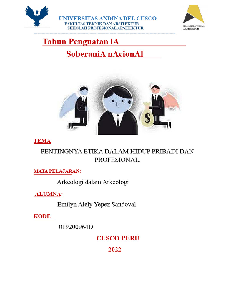 ESSAY TENTANG ETIKA PRIBADI DAN PROFESIONAL | PDF