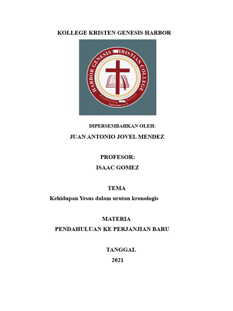 Kehidupan Yesus Secara Kronologis | PDF