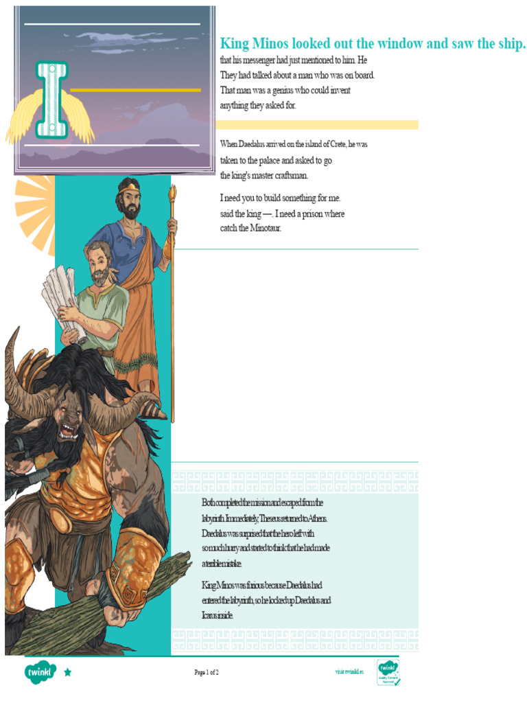 Daedalus and Icarus - Skill 1 | PDF | Minotaur