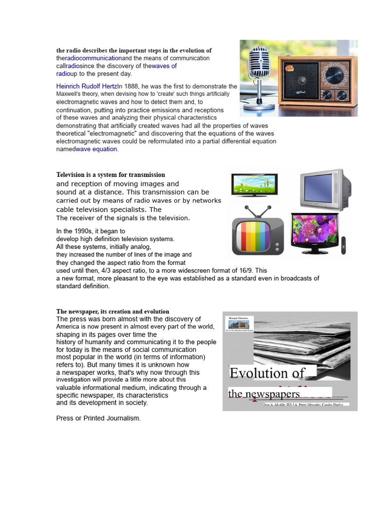 Evolution of Radio and Communication Media | PDF | Radio | Waves