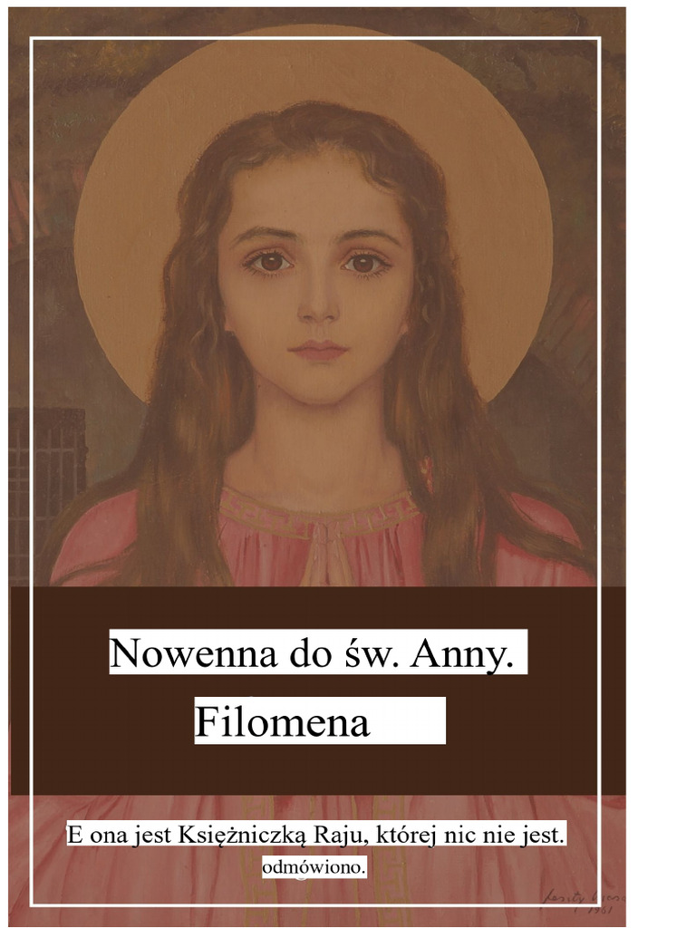 Nowenna Do Św. Filomeny | PDF