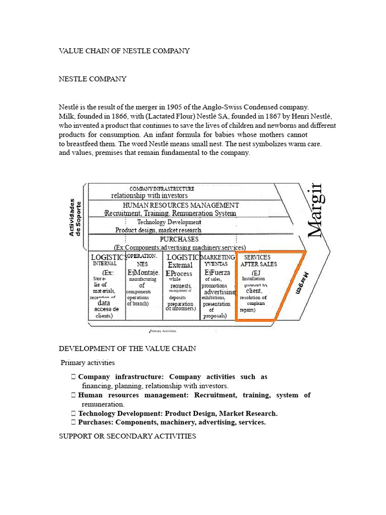Nestlé Value Chain Analysis Overview | PDF | Logistics | Nestlé