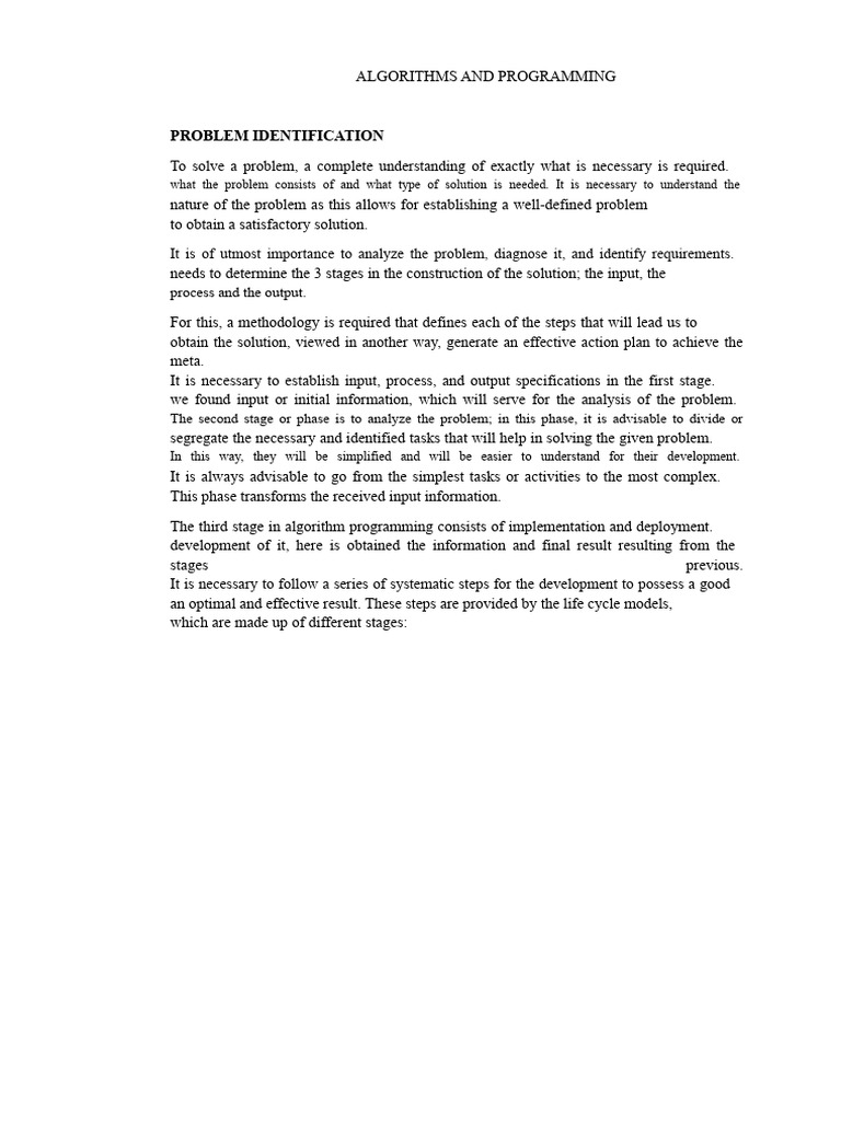 Algorithmics and Programming | PDF | System | Computer Engineering