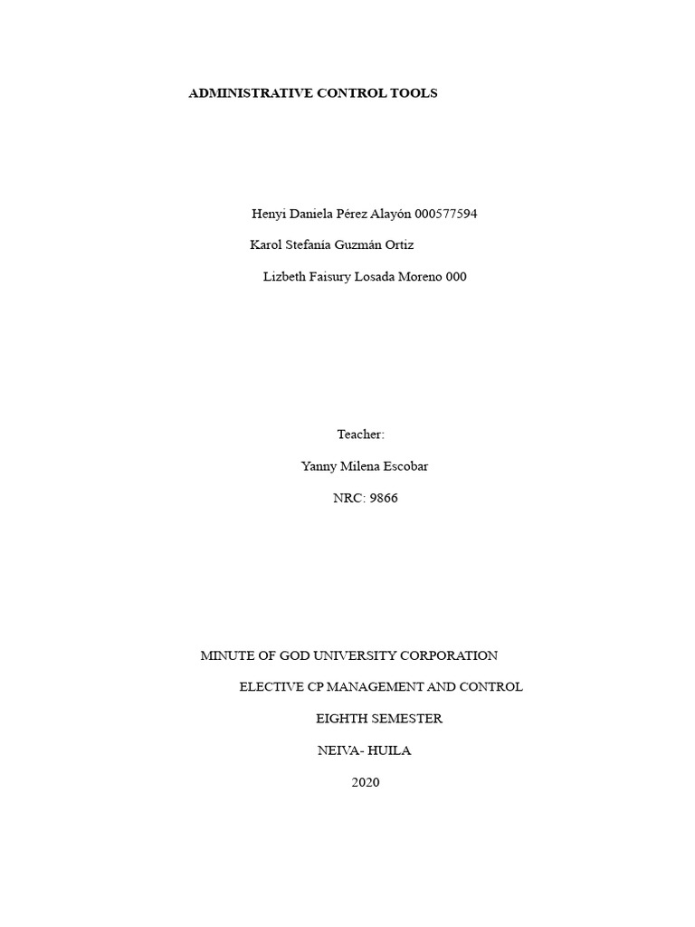Essential Administrative Control Tools | PDF | Audit | Expense