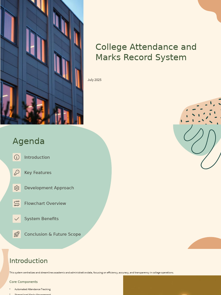 College Attendance & Marks System Overview | PDF | Information ...