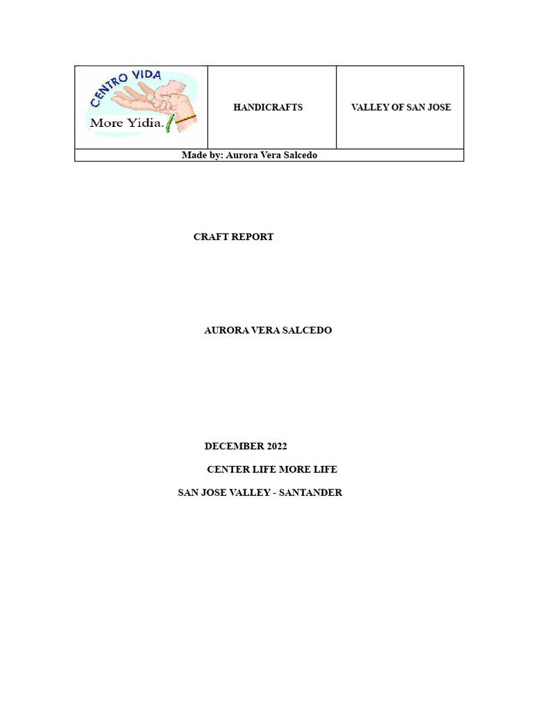 CRAFT REPORT | PDF | Crafts | Creativity