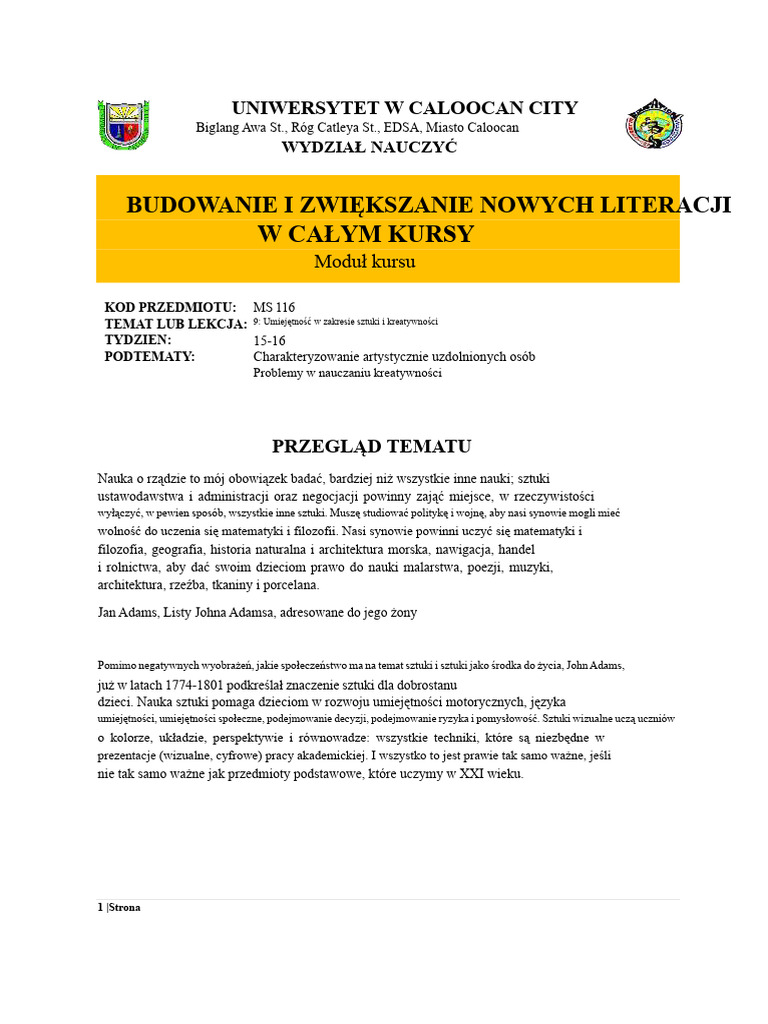 Moduł 9 BENLAC | PDF