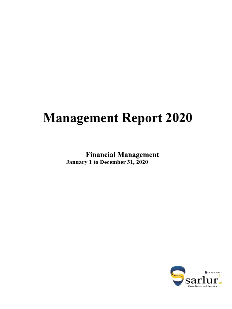 2020 Financial Management Report | PDF | Expense | Valuation (Finance)