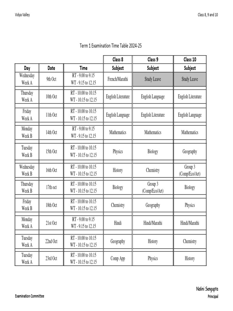 20sep2024 StaticMedia Term 1 - Exam Time Table 2024-25 (1 ...