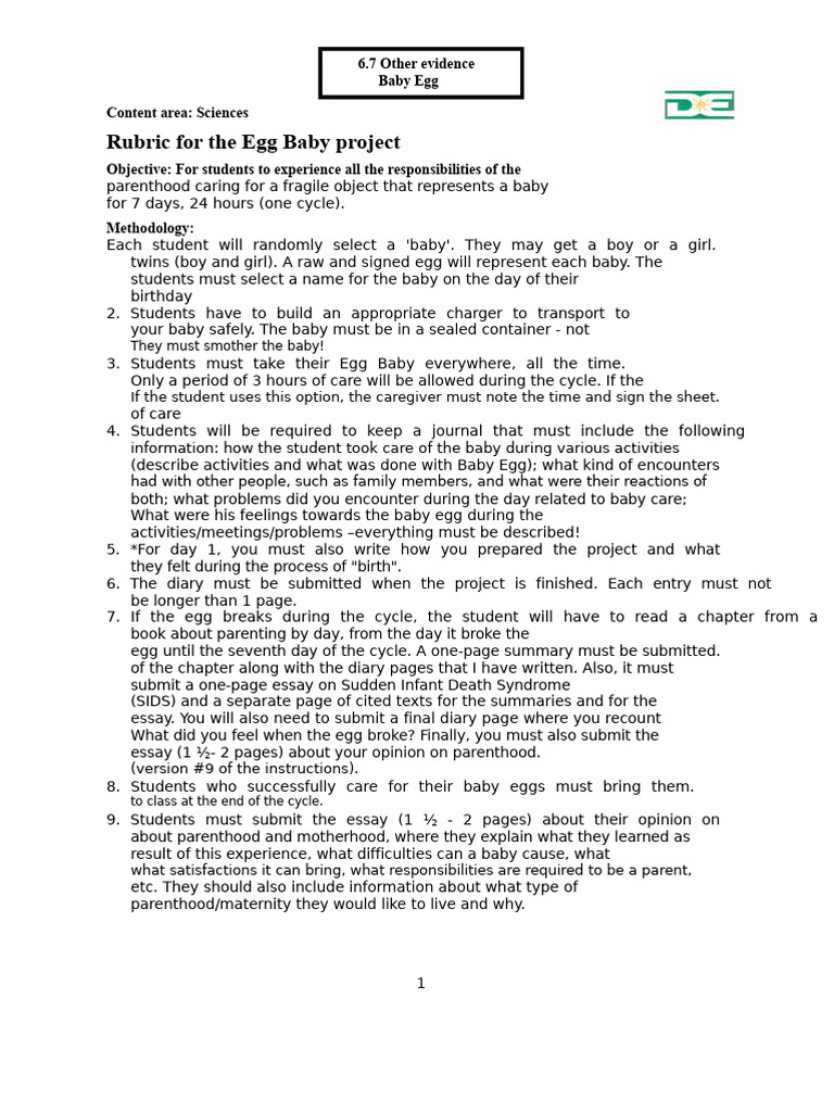 6.7 Other Evidence-Baby Egg | PDF | Parenting | Human Development