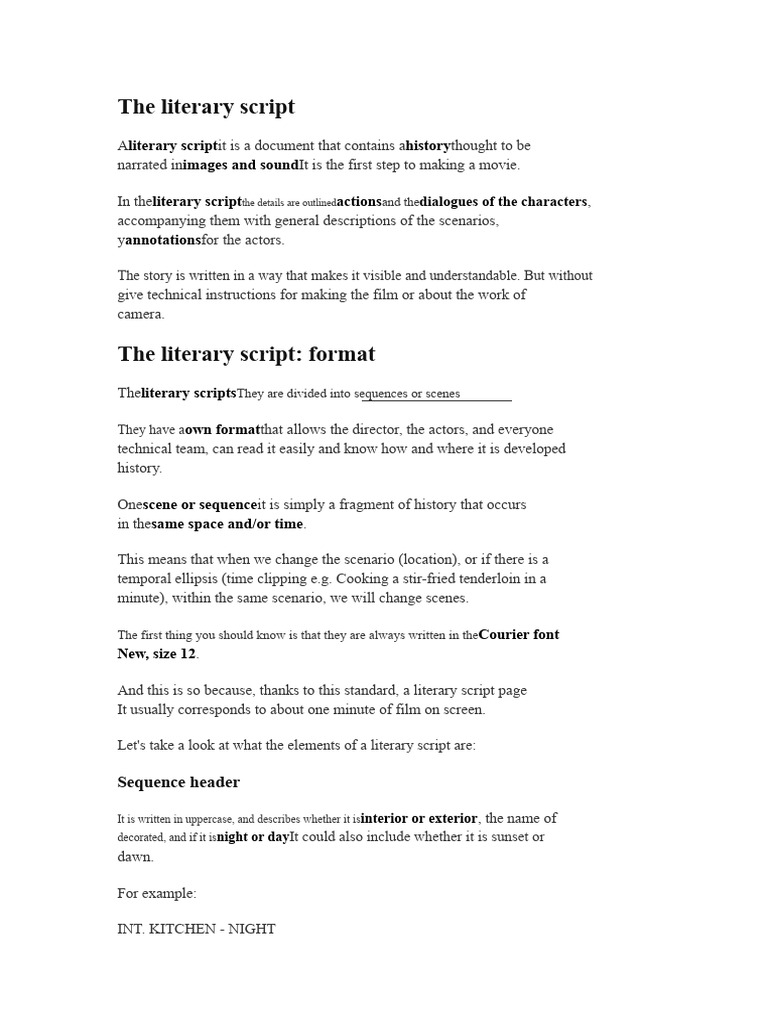 The literary script | PDF