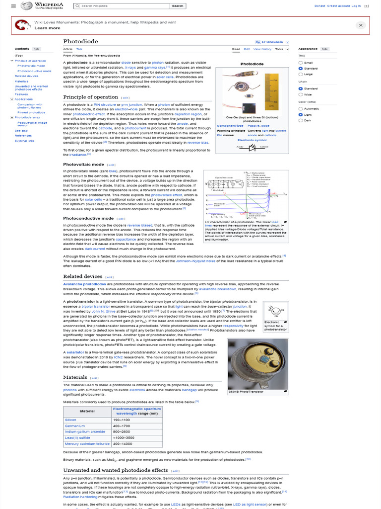 Photodiode Applied Voltage Drop | PDF | Electricity | Physical Phenomena